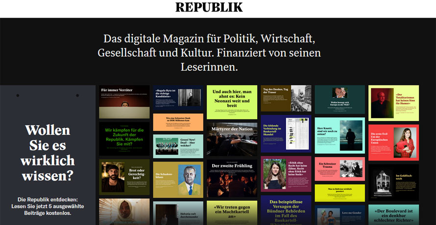 Schweizer Online-Magazin "Republik" droht Aus – mnews – medianet.at
