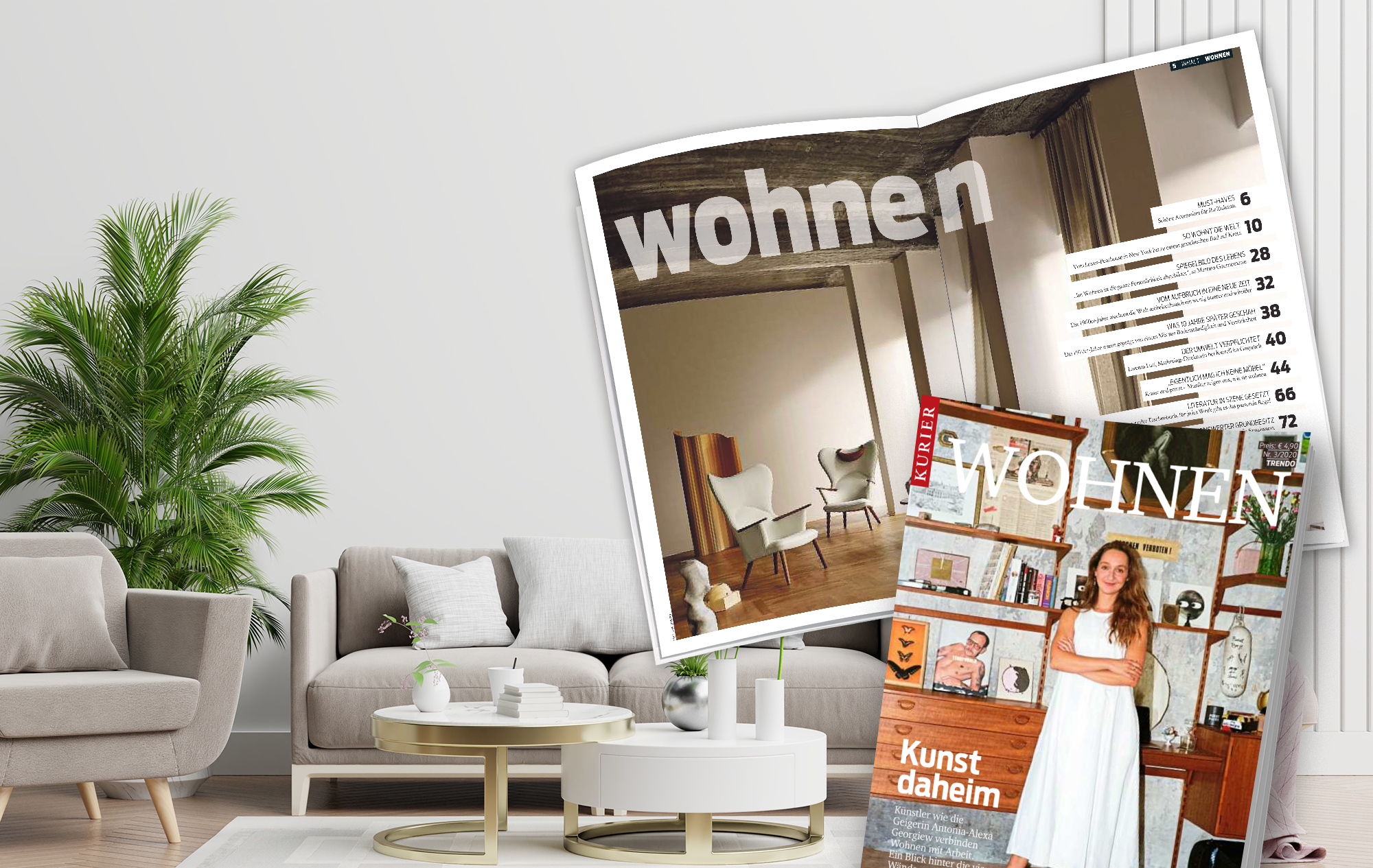 Kurier „Wohnen“ über „Kunst daheim“. So wohnen Kreative – mnews ...