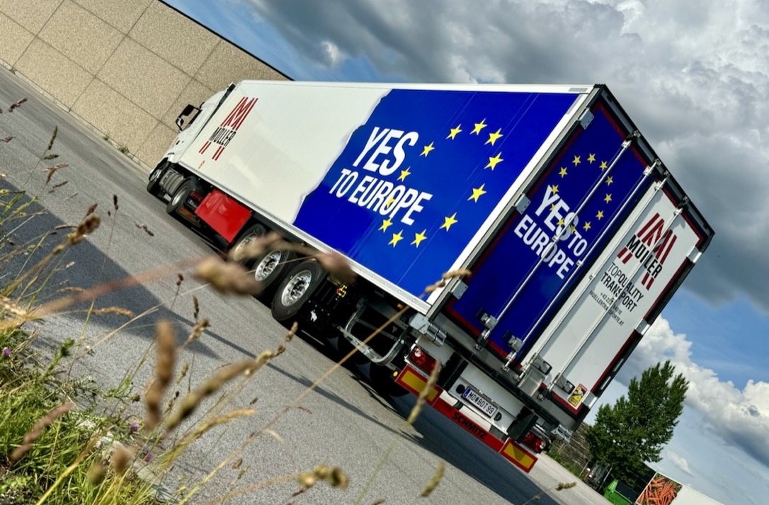 Müller Transporte zeigt Flagge für Europa – mnews – medianet.at